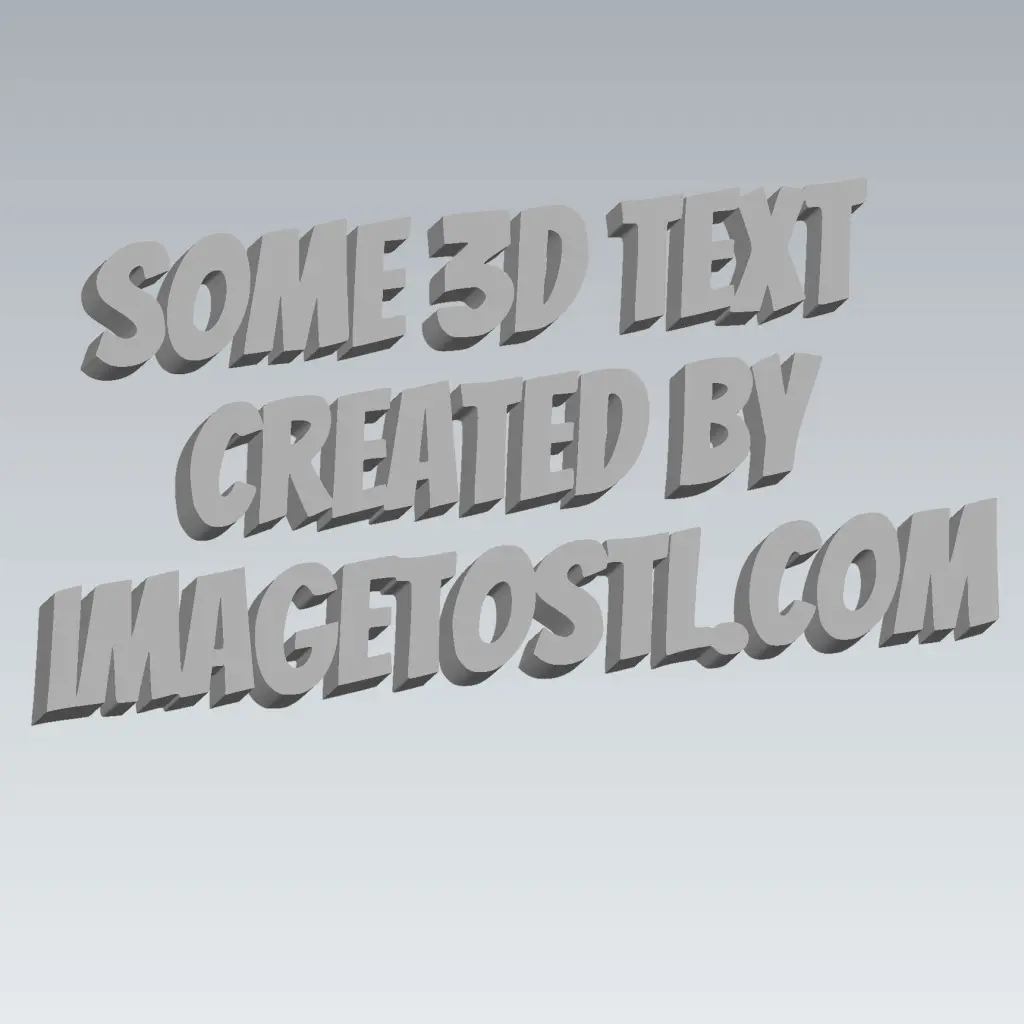 Create a 3D Model From Text - ImageToStl